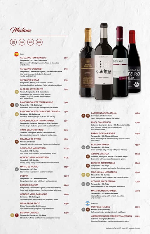 Menu at Barcino - Fort, Taguig, Unit 101