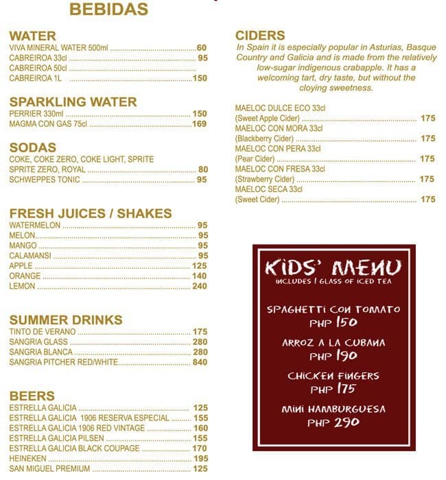 Barcino Menu, Menu for Barcino, Greenbelt, Makati City - Zomato Philippines