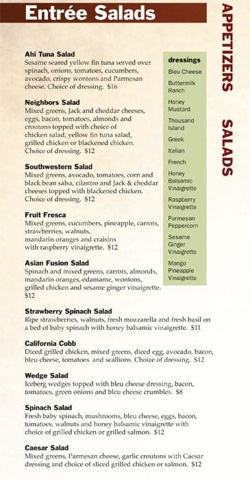 Menu at Neighbors Place pub & bar, Lynchburg