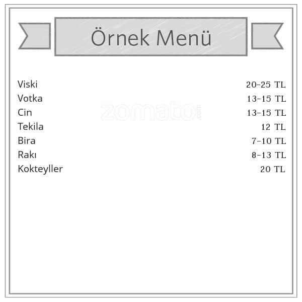 Menu at Cafe Mira, Turgutreis