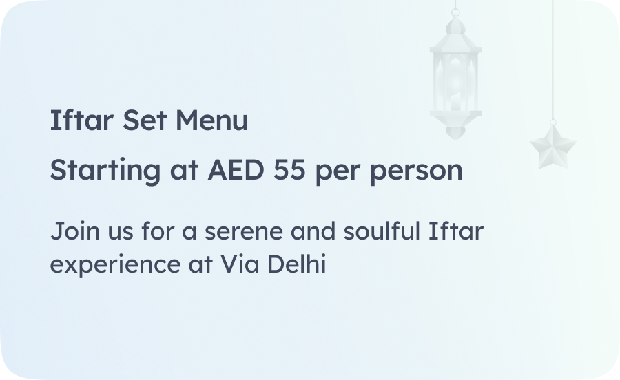 Menu of Via Delhi, Jumeirah Lake Towers (JLT), Dubai