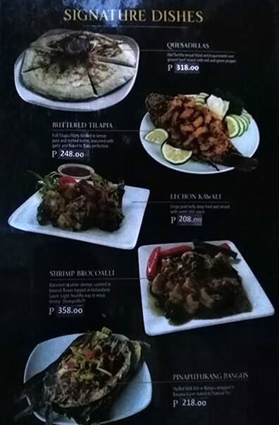 Menu at Coal restaurant, Mandaluyong, Square Building Greenfield District