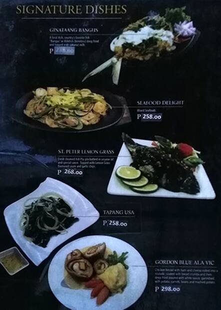 Menu at Coal restaurant, Mandaluyong, Square Building Greenfield District