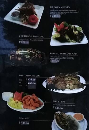 Menu at Coal restaurant, Mandaluyong, Square Building Greenfield District