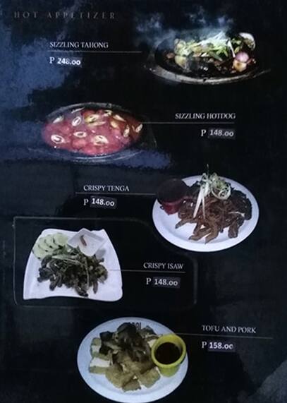 Menu at Coal restaurant, Mandaluyong, Square Building Greenfield District
