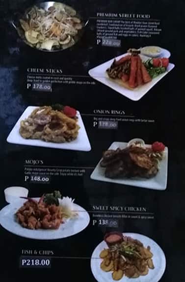 Menu at Coal restaurant, Mandaluyong, Square Building Greenfield District