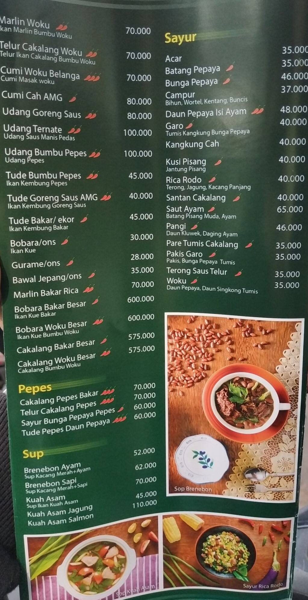 Menu at Restoran Beautika - Petojo restaurant, Jakarta, 4
