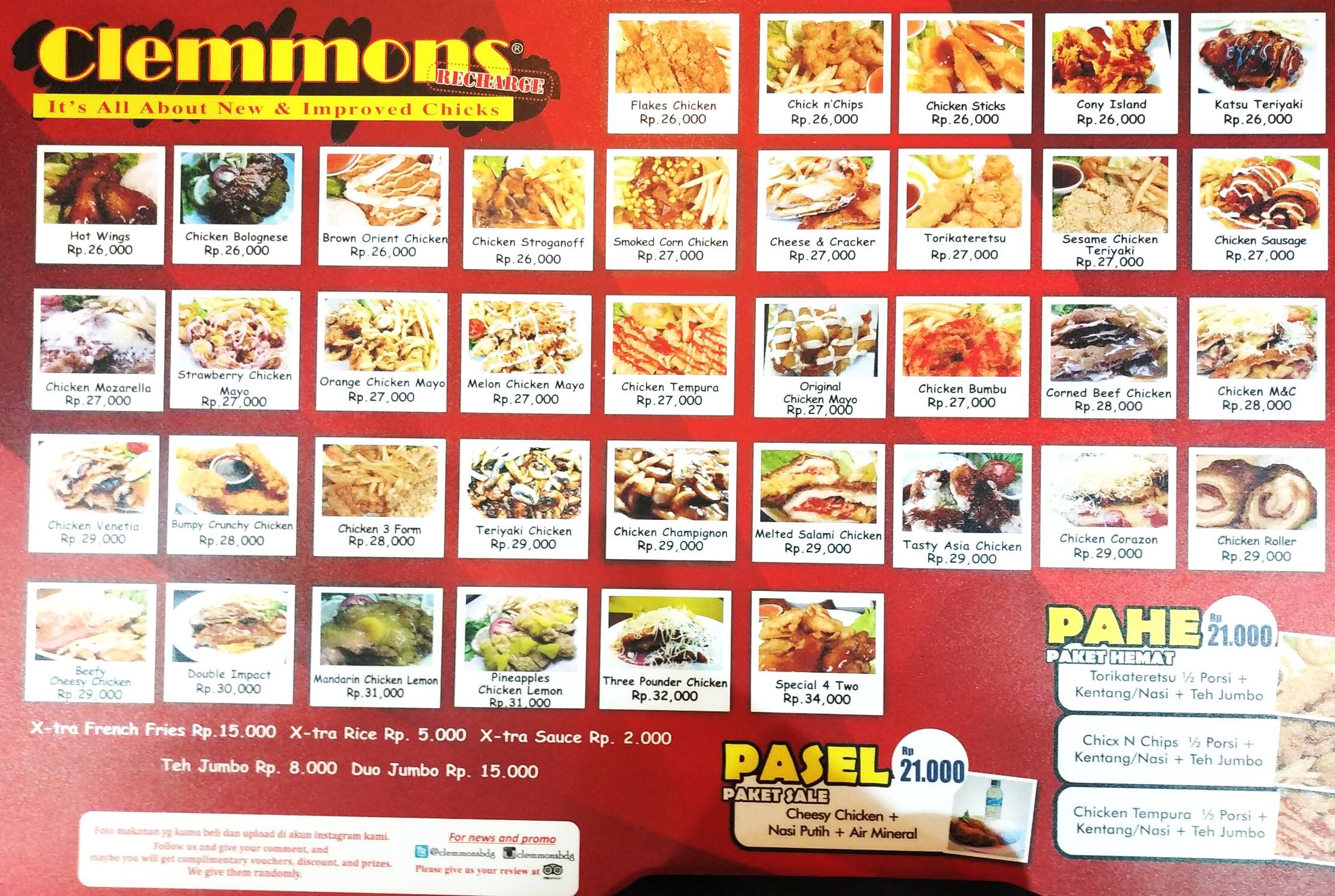 Menu at Clemmons Recharge BTM restaurant, Bogor, Bogor Trade Mall ...