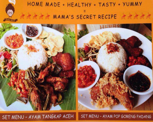 Menu at Mama Musi restaurant, Jakarta, Taman Ratu Blok BB 1 No.1B