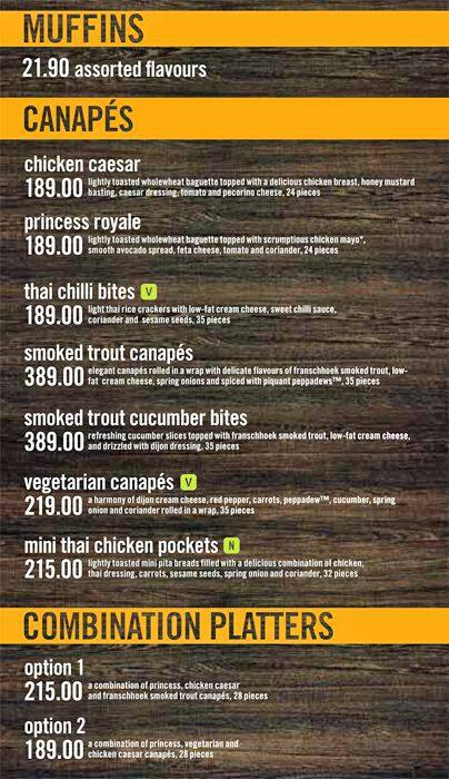 Menu at KAUAI Shell Cornubia restaurant, Durban North