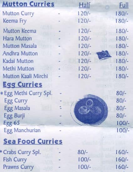 Menu at Red & Green Fast Food & Curry Point, Hyderabad