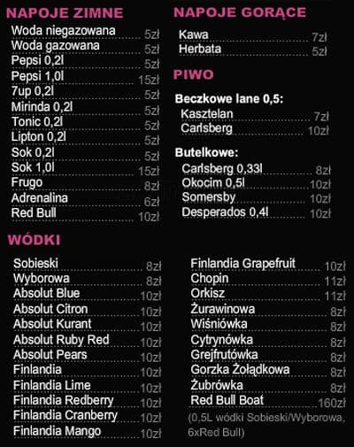 Explosion menu, Menu restauracji Explosion, Gocław, Warszawa ...