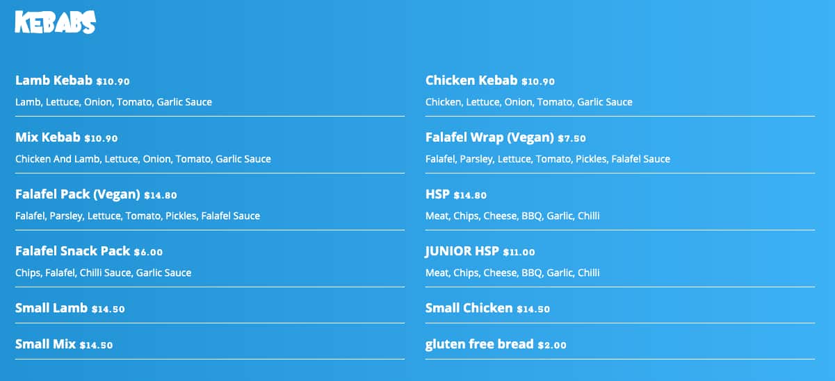 Menu at Bolton Fish Shop fast food, Eltham, 136 Bolton St