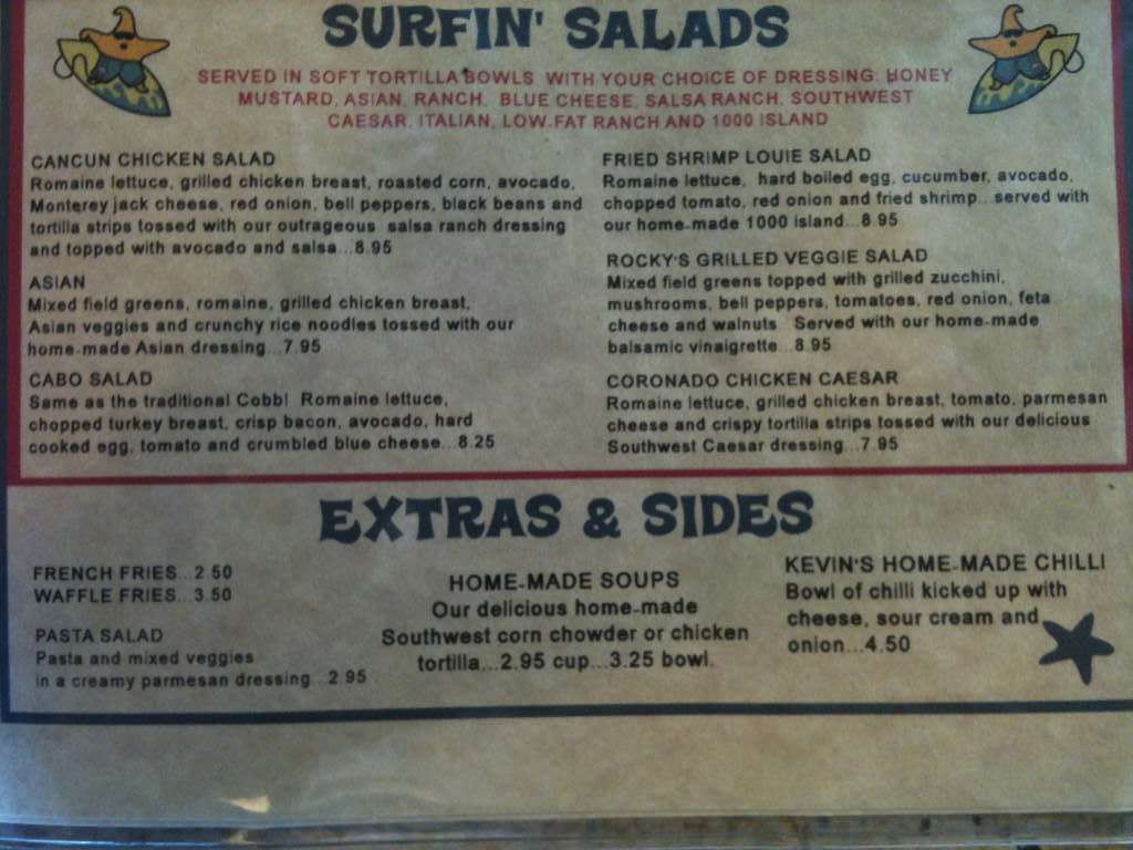 Menu at Beach Cafe, Las Vegas, S Jones Blvd