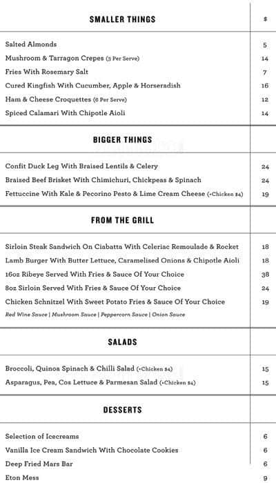 Carta de Bolt Bar, Aranda