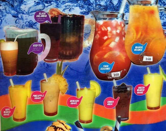 Menu at AA BBQ, Lapu-Lapu City, M. L. Quezon National Highway