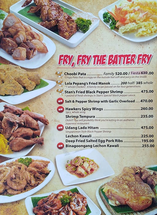 Menu at Choobi Choobi restaurant, Marikina, Lilac Corner Appaloosa Street