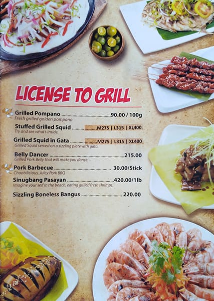 Menu at Choobi Choobi restaurant, Marikina, Lilac Corner Appaloosa Street