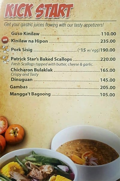 Menu at Choobi Choobi - SM City Manila restaurant, Manila