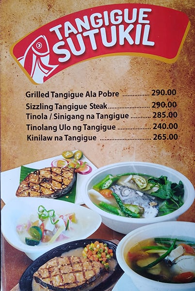 Menu at Choobi Choobi restaurant, Marikina, Lilac Corner Appaloosa Street