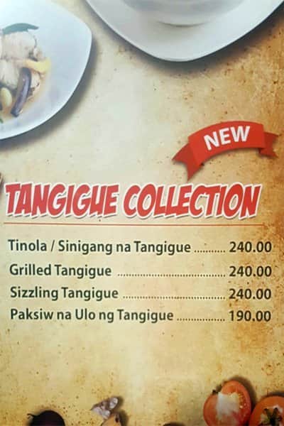 Menu at Choobi Choobi - SM City Manila restaurant, Manila