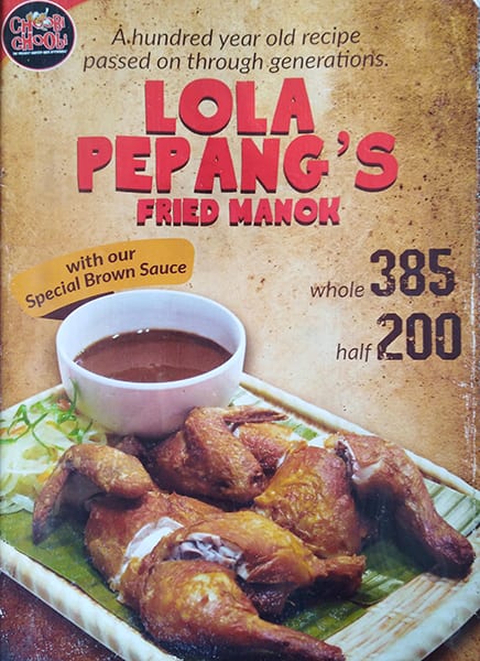 Menu at Choobi Choobi restaurant, Marikina, Lilac Corner Appaloosa Street