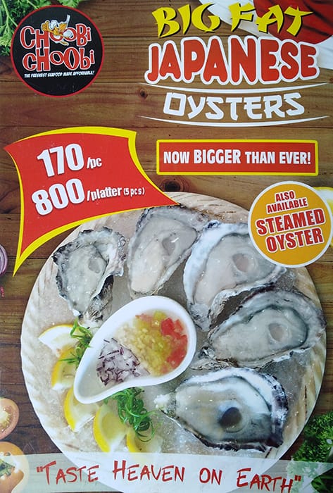 Menu at Choobi Choobi restaurant, Marikina, Lilac Corner Appaloosa Street