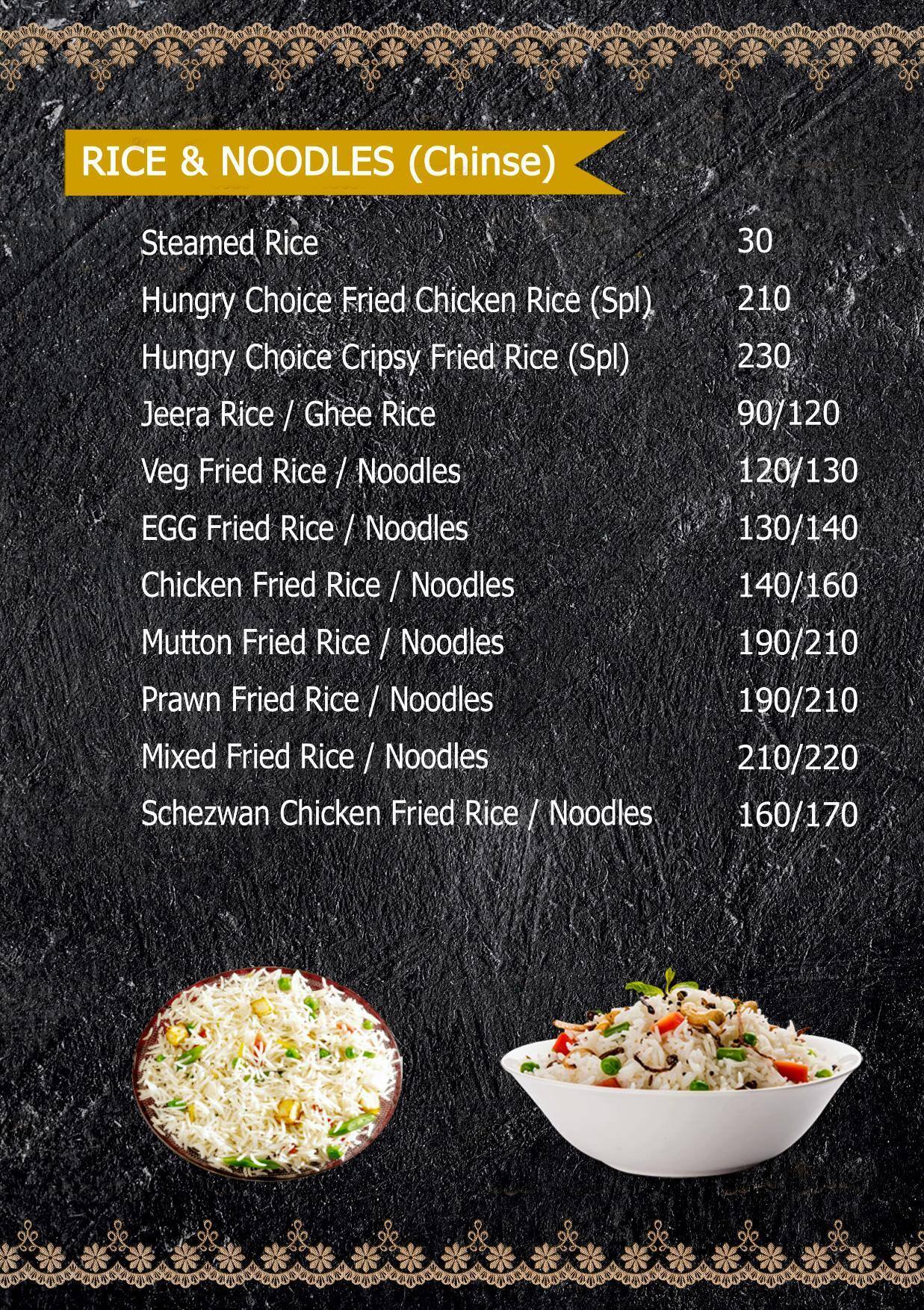 Menu at Hotel Hungry Choice, Chennai