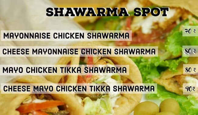 Menu of Shawarma Spot, Chembur, Mumbai