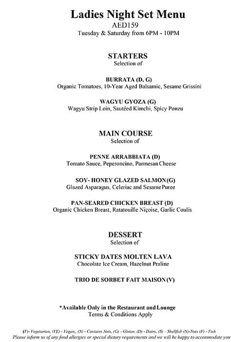 Menu of Atelier M, Dubai Marina Mall, Dubai Marina, Dubai