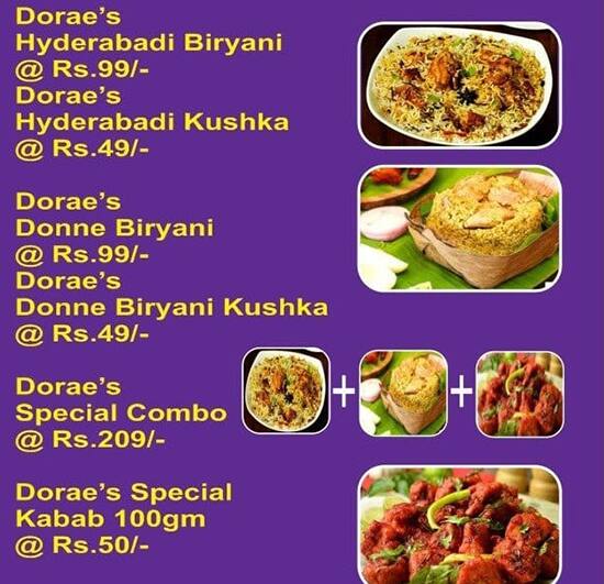 Menu of Dorae's Empire, Bommanahalli, Bangalore