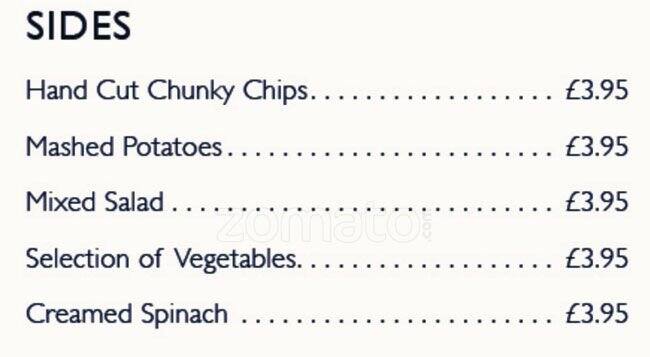 Menu at Warren House restaurant, Kingston upon Thames, Warren Rd