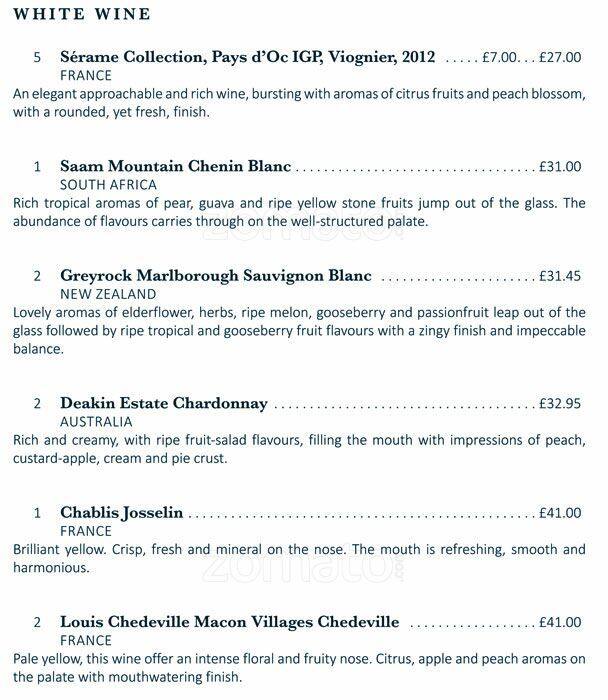 Menu at Warren House restaurant, Kingston upon Thames, Warren Rd