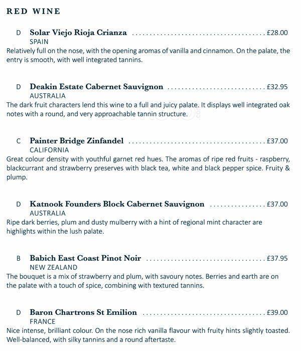 Menu at Warren House restaurant, Kingston upon Thames, Warren Rd