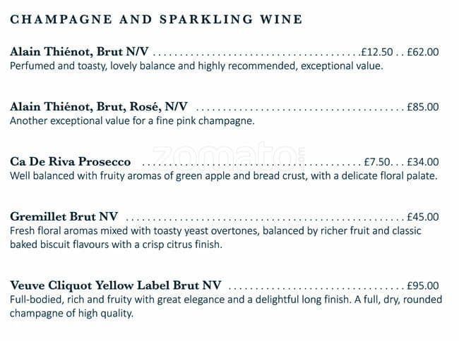 Menu at Warren House restaurant, Kingston upon Thames, Warren Rd