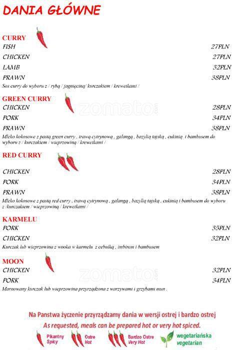 Menu at Parivar Restaurant, Warsaw, al. Jerzego Waszyngtona 75