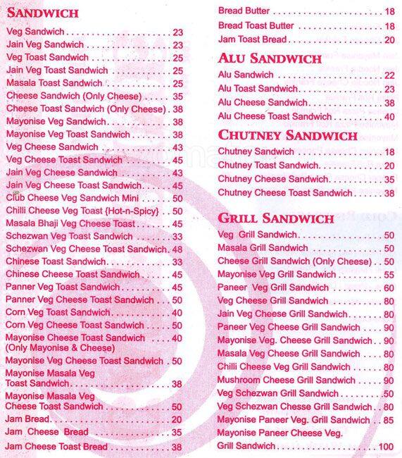 Menu at Cathrine Food Corner, Mumbai, Bhagat Ln S B Marg Road Opp ...