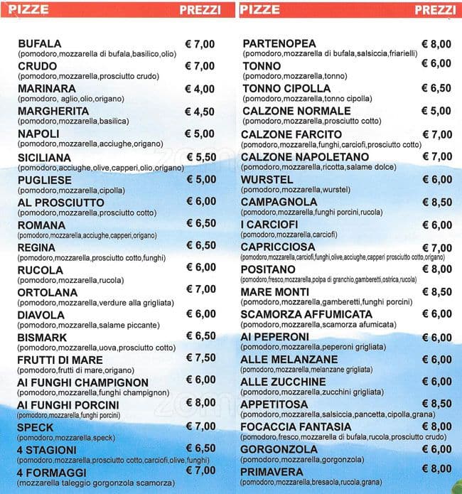 Positano a Milano: Foto del Menu con Prezzi - Zomato Italia