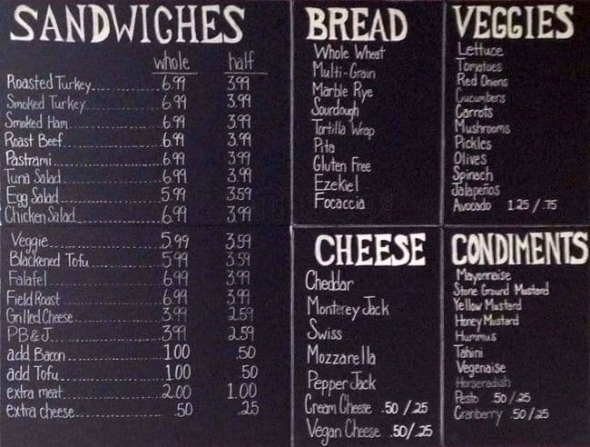 Menu at Marlene's Market & Deli restaurant, Federal Way