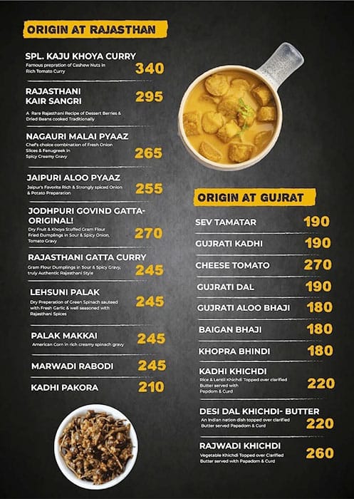 Menu of Chhappan Bhog, Fatehpura, Udaipur