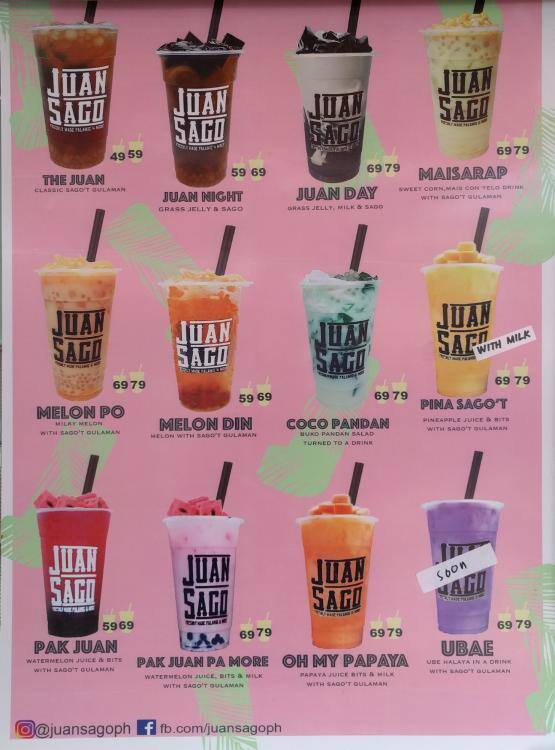 Juan Sago Menu, Menu for Juan Sago, Tagaytay City, Tagaytay City ...