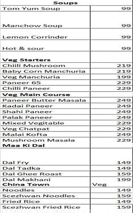 Menu of Satvikam - A Pure Veg Affair, Kothapet, Hyderabad