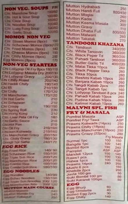 Menu of Googli Star NX, Dombivali East, Thane