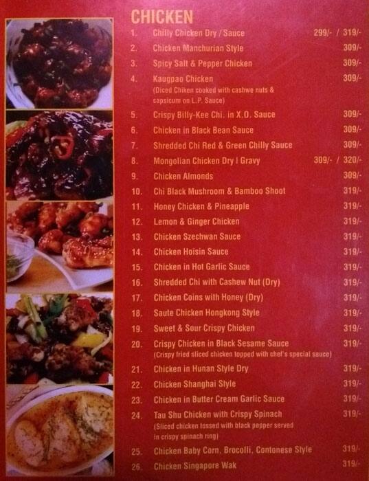 Menu at Kalsang, Dehradun, Dehradun