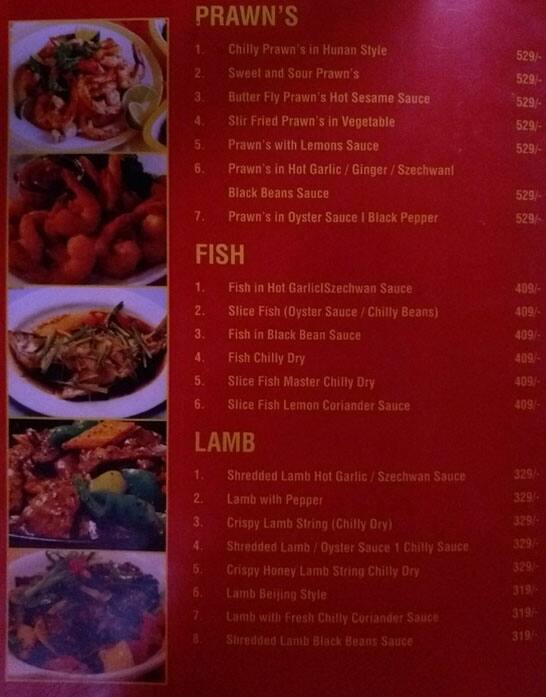 Menu at Kalsang, Dehradun, Dehradun