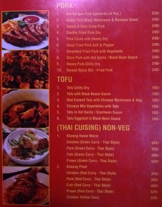 Menu at Kalsang, Dehradun, Dehradun