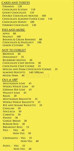 Menu at Banyan Tree Cafe, Mumbai