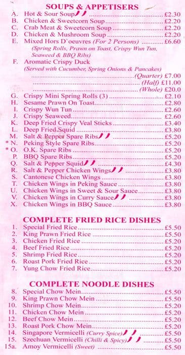 Menu at Delight fast food, Manchester, 183 Moorside Rd
