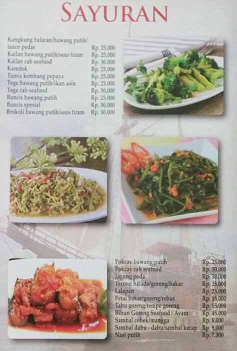 Carta del restaurante Phinisi Resto Khas Makasar, South Jakarta