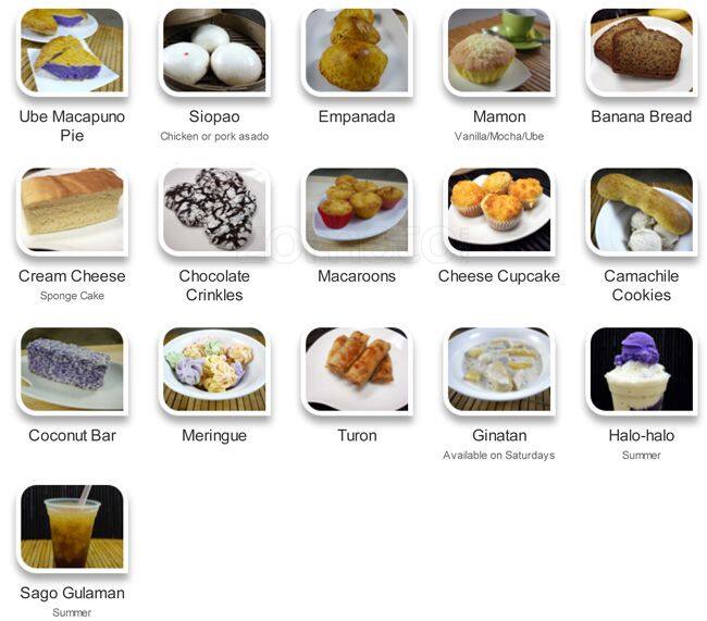 Menu at Baker's Best Bakery, Toronto